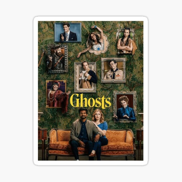 "Ghosts CBS ." Sticker for Sale by ConnieGoetz | Redbubble