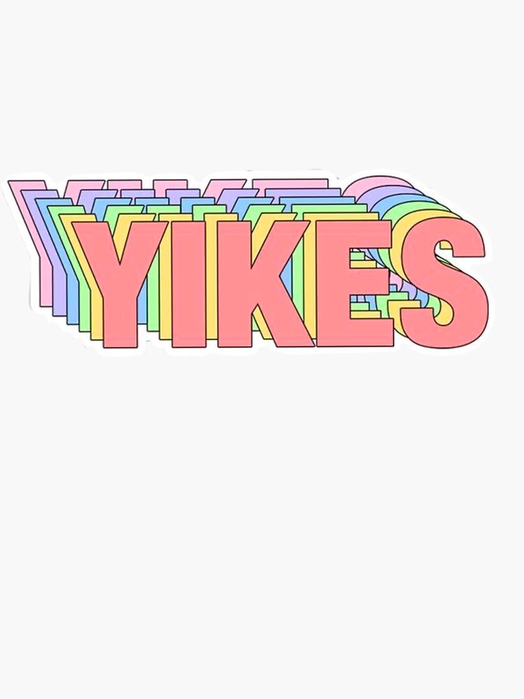 "YIKES sticker " Sticker by stickittdesigns | Redbubble