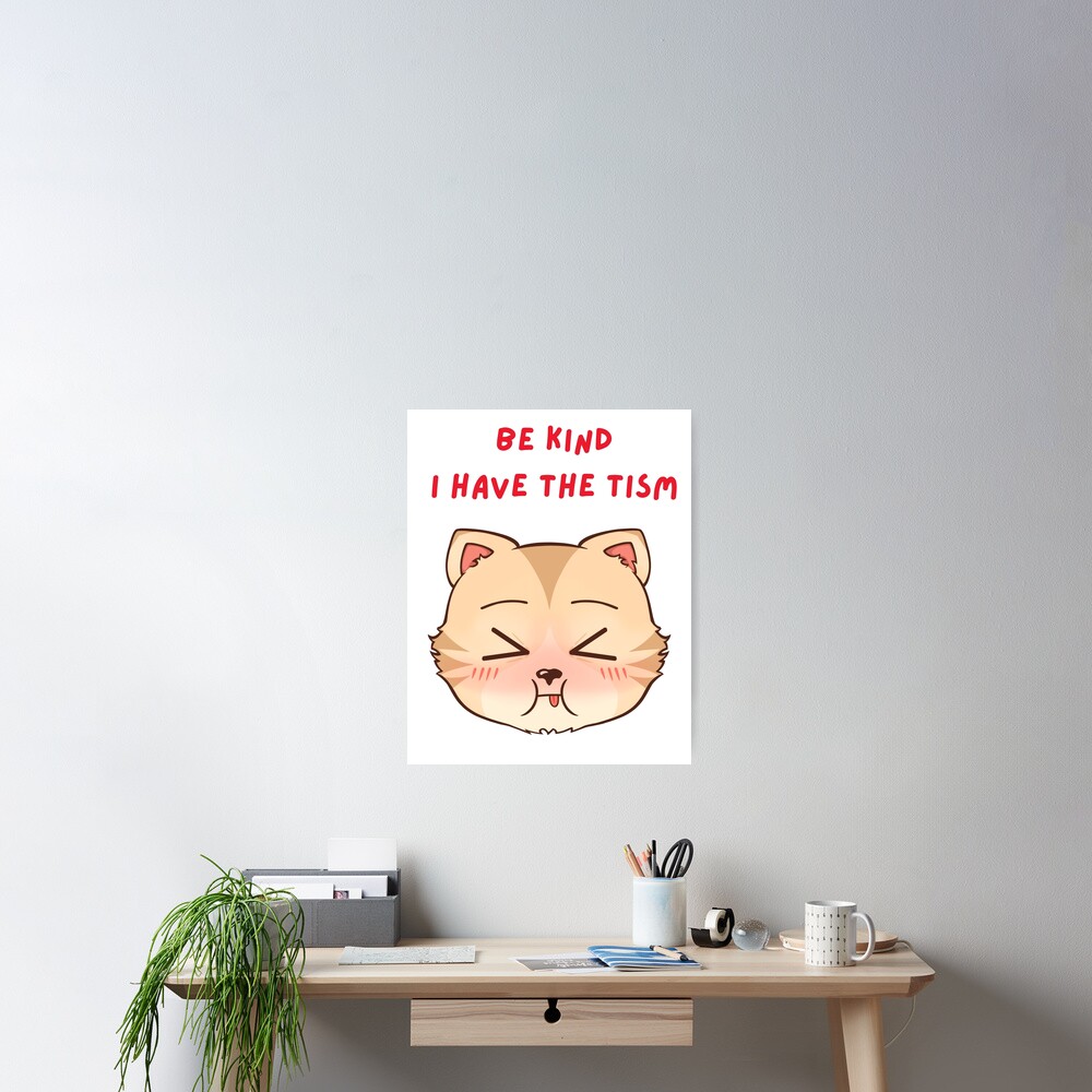 "Funny Be Kind I Have The Tism Confused Cat" Poster by GGTHEREDPRINCE ...