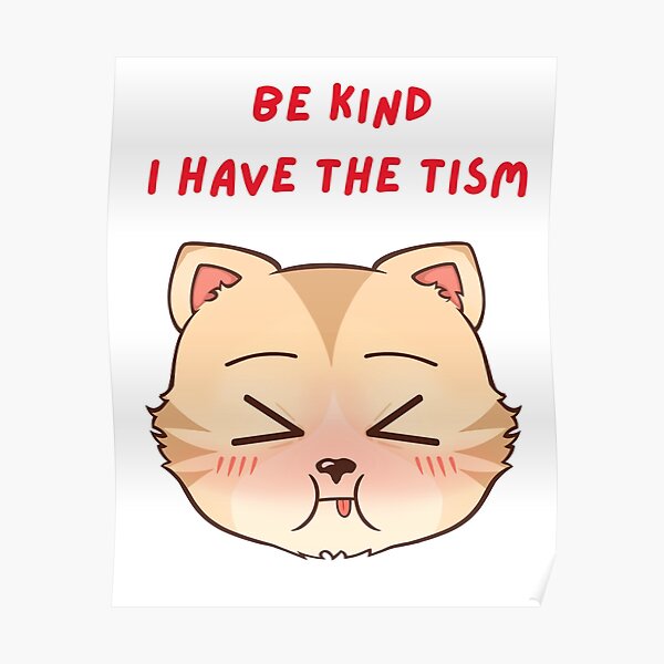 "Funny Be Kind I Have The Tism Confused Cat" Poster by GGTHEREDPRINCE ...