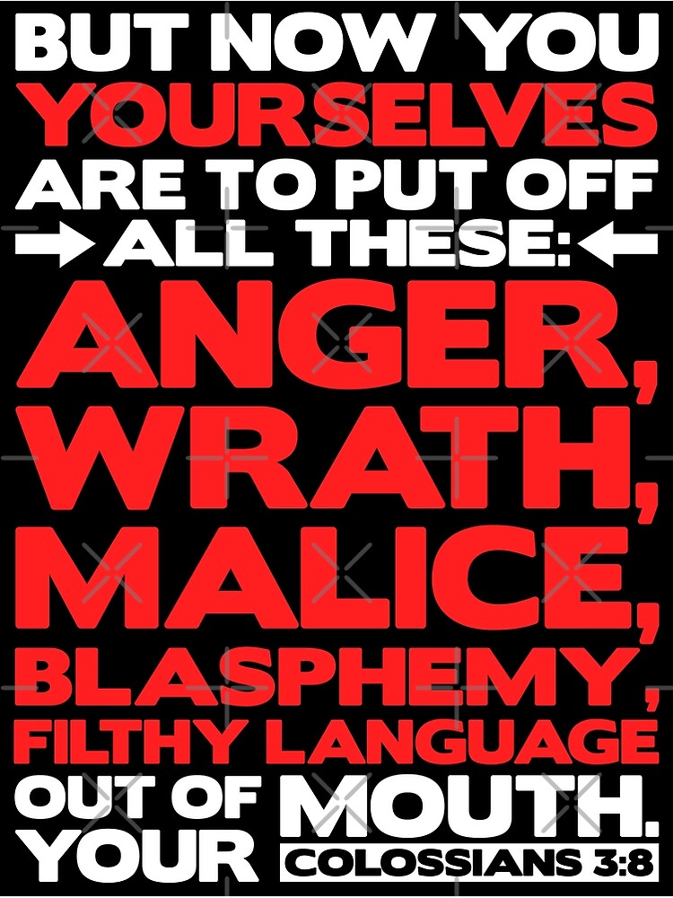 "Colossians 3:8 Blasphemy" Poster for Sale by plushism | Redbubble