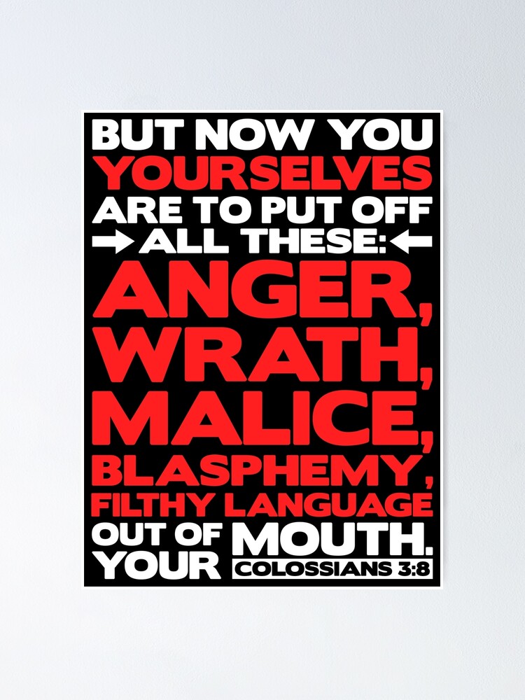 "Colossians 3:8 Blasphemy" Poster for Sale by plushism | Redbubble