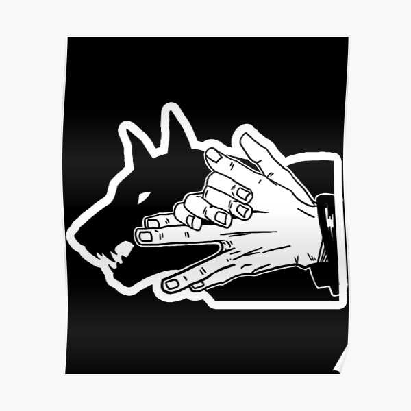 "Divine Dogs JJK Jujutsu Kaisen fan art Sticker" Poster for Sale by ...