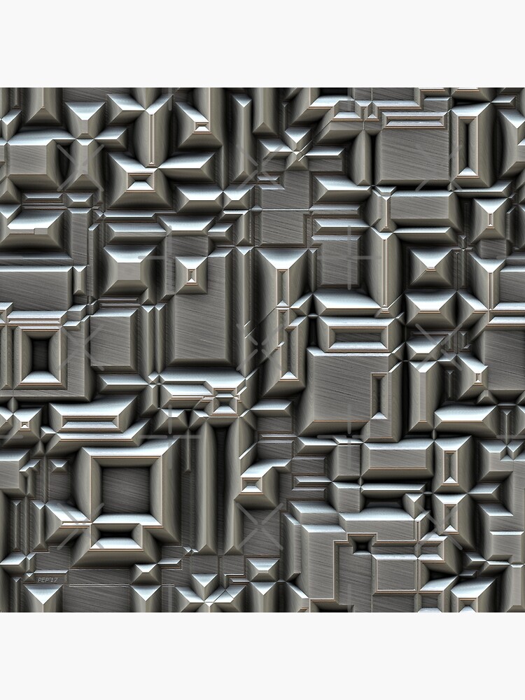 "Brushed Metal Techno Plate" Poster by perkinsdesigns | Redbubble