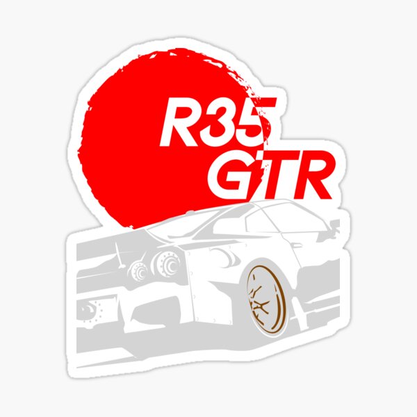 "Skyline R35" Sticker by DarkPapper | Redbubble