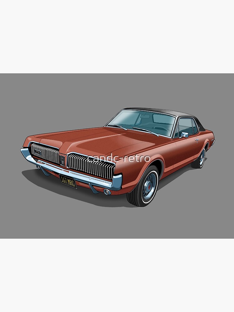 "1967 Mercury Cougar in burgundy" Poster for Sale by candc-retro ...