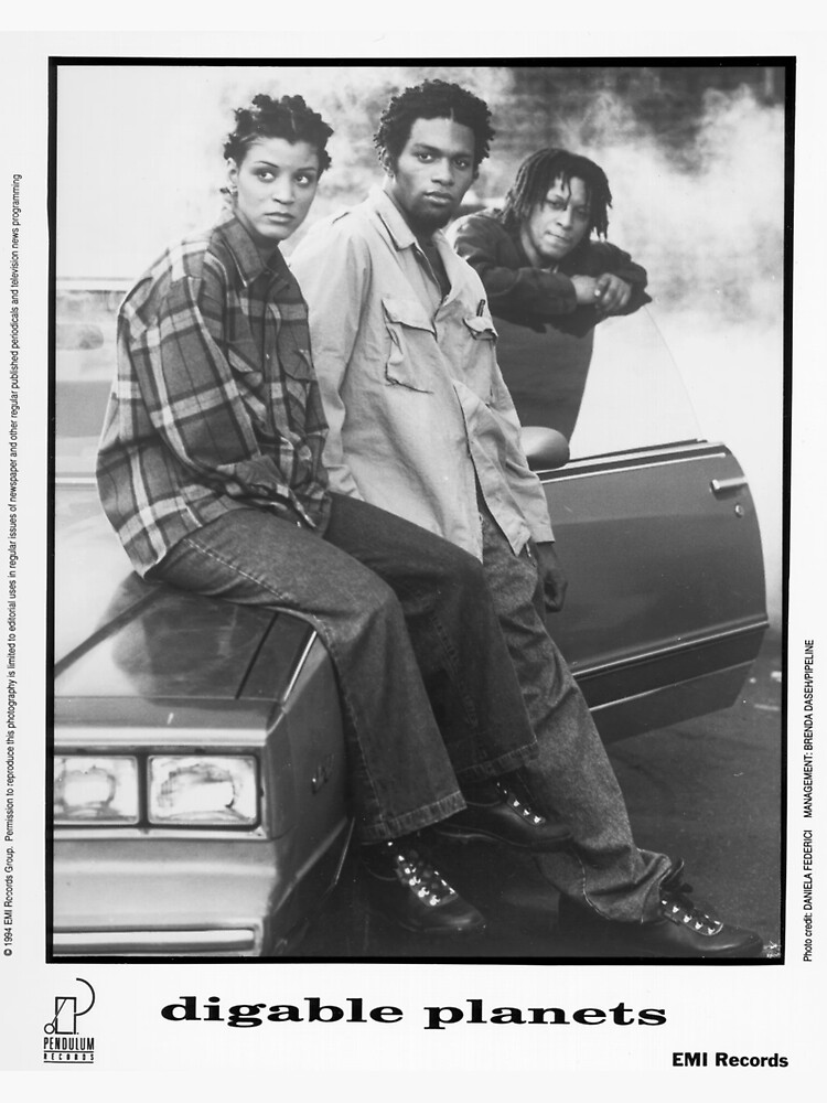 "digable planets 90s hiphop poster" Sticker by lipglosscherry | Redbubble