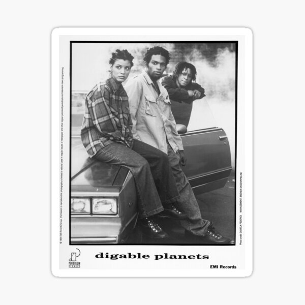 "digable planets 90s hiphop poster" Sticker by lipglosscherry | Redbubble