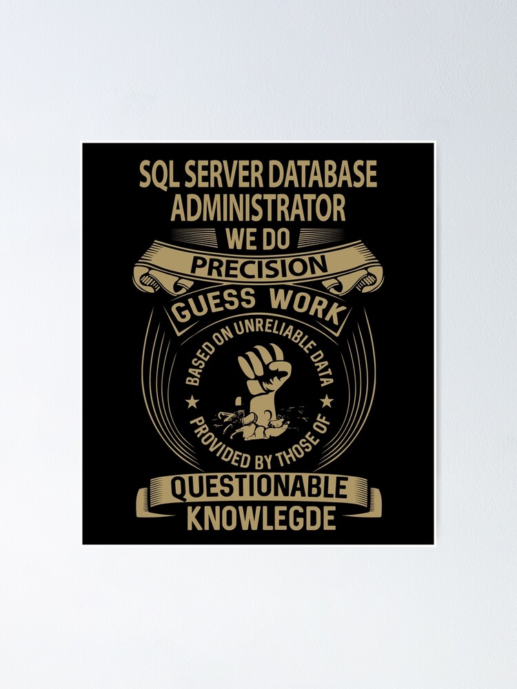 Póster «Camiseta del administrador de la base de datos del servidor Sql ...