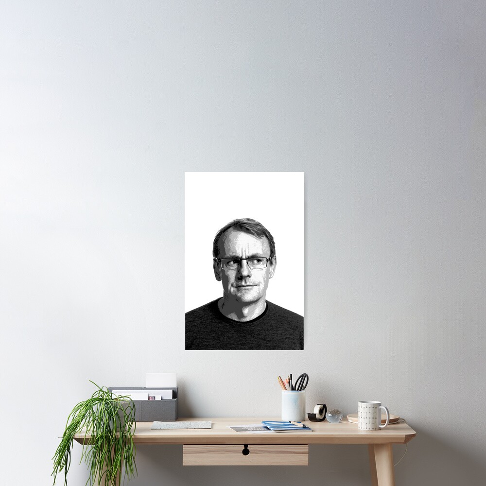 "Sean Lock Black & White Pop Art Portrait Painting" Poster for Sale by ...