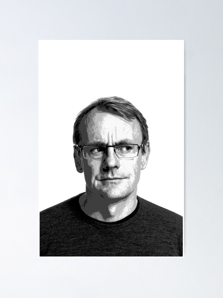 "Sean Lock Black & White Pop Art Portrait Painting" Poster for Sale by ...