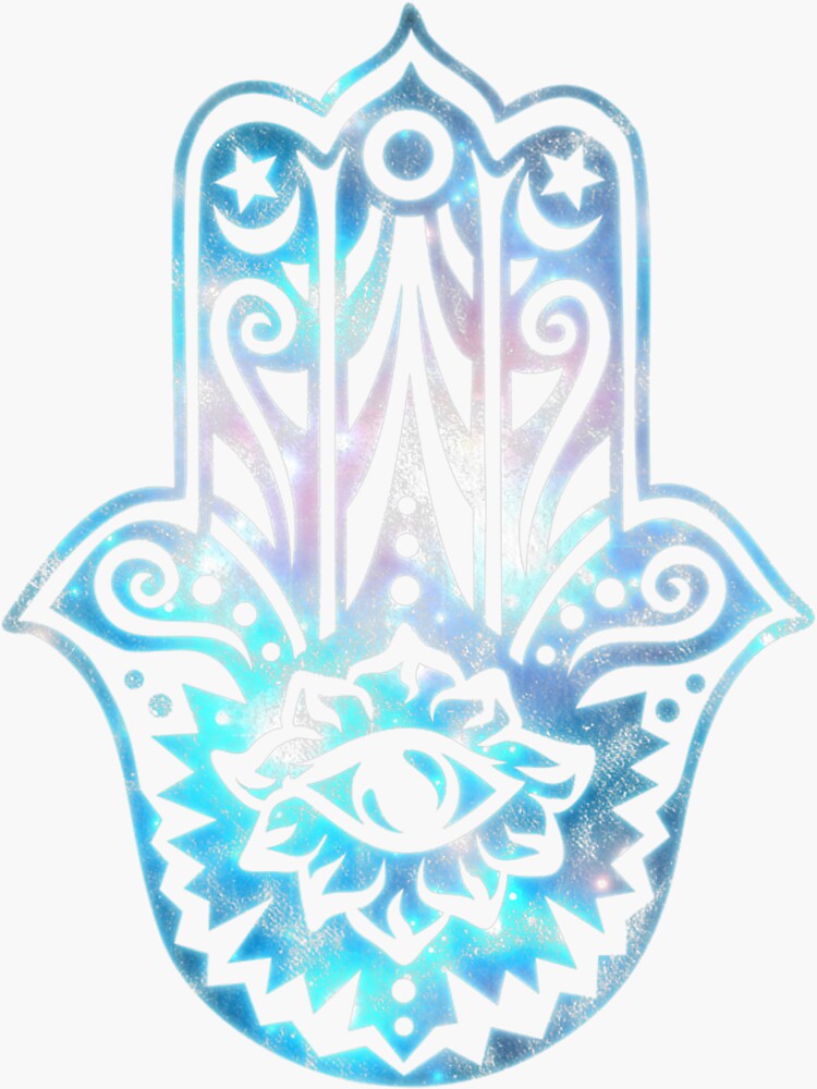 "Hamsa hand, protection symbol, lucky charm, all seeing eye" Sticker by ...