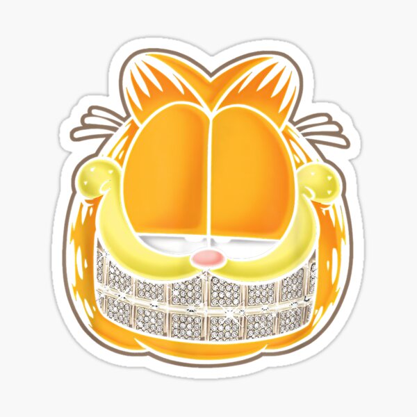 "Garfield Nice Grill" Sticker by Barbararecher | Redbubble