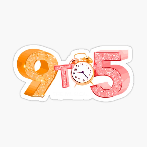 "9 to 5 logo" Sticker for Sale by Leyzel | Redbubble