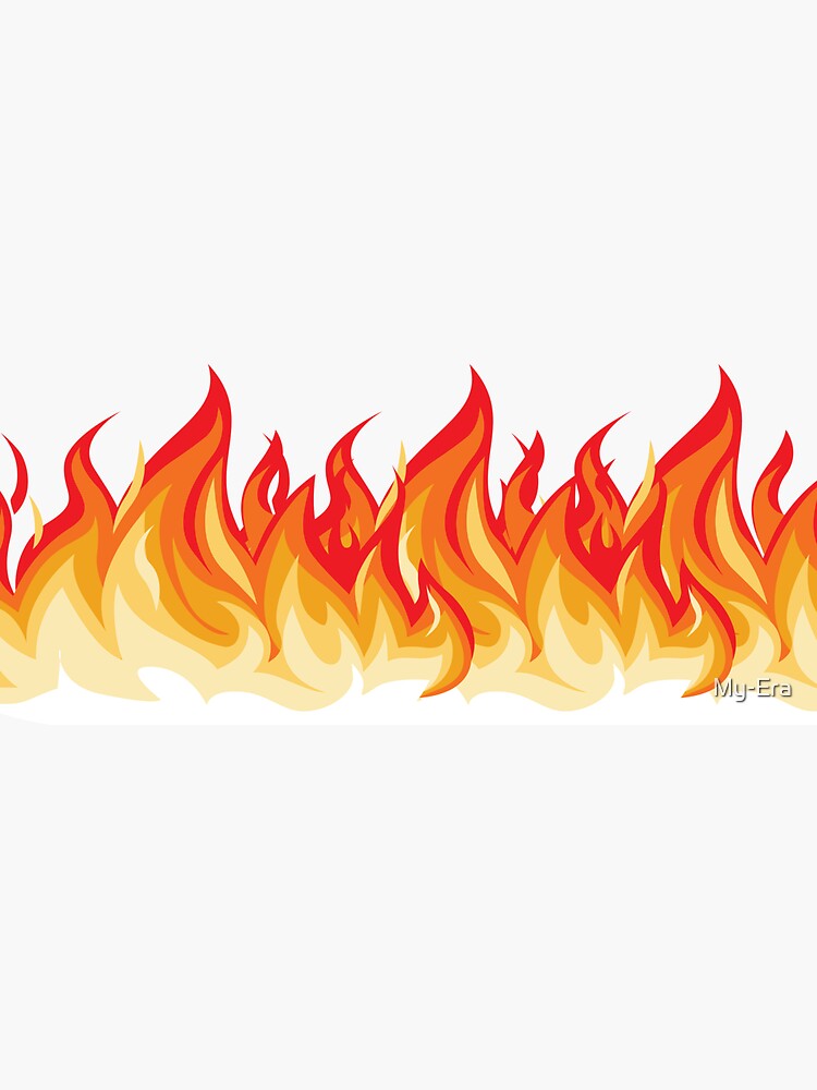 "hot like fire" Sticker by My-Era | Redbubble