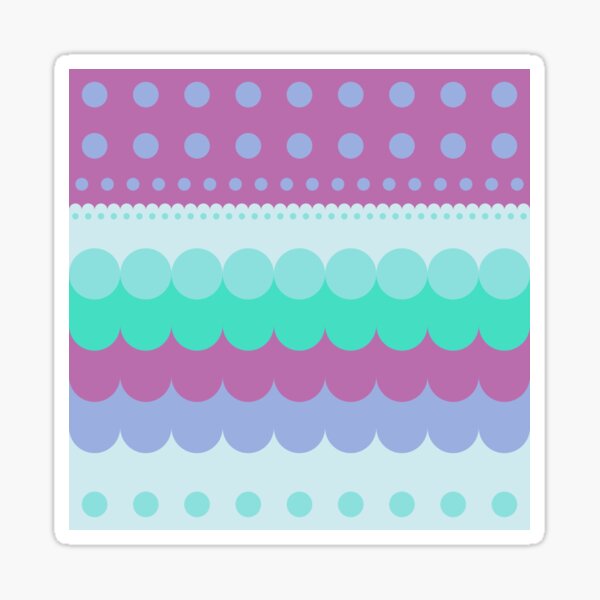 "Teal, Purple and Fuchsia Retro Dot Pattern" Sticker by DoubleEtees ...