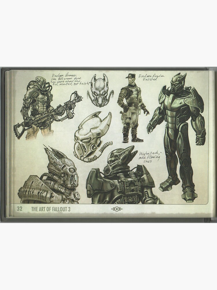 "Fallout 3 Cool Enclave Power Armour " Sticker by Fallout76ers | Redbubble