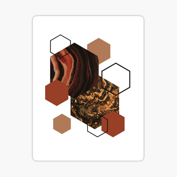 "Brown Geometric Design" Sticker by Polaris223 | Redbubble