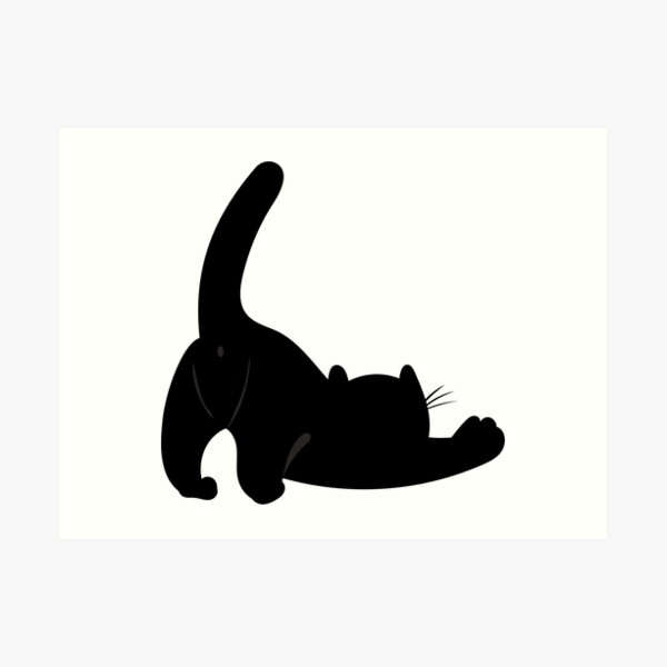 "Silhouetto Of A Catto, 7" Art Print for Sale by madsartnpics | Redbubble