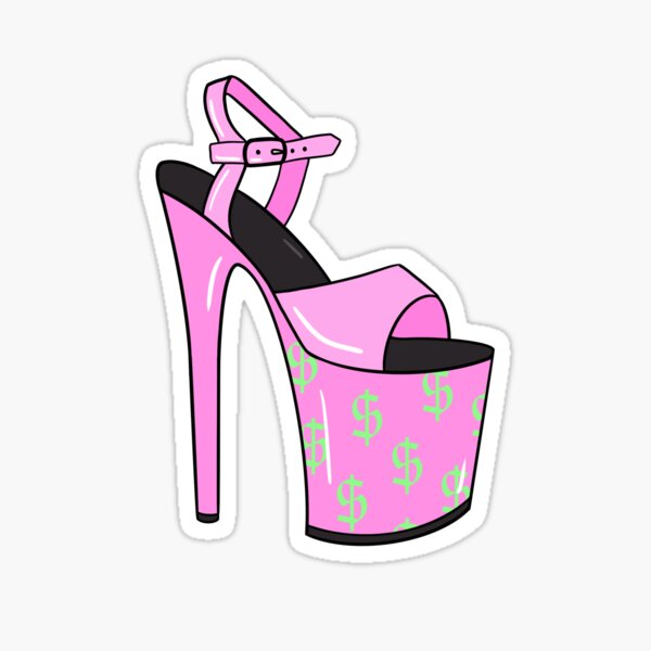 "Platform Dollar Heels" Sticker for Sale by Eidalfina | Redbubble