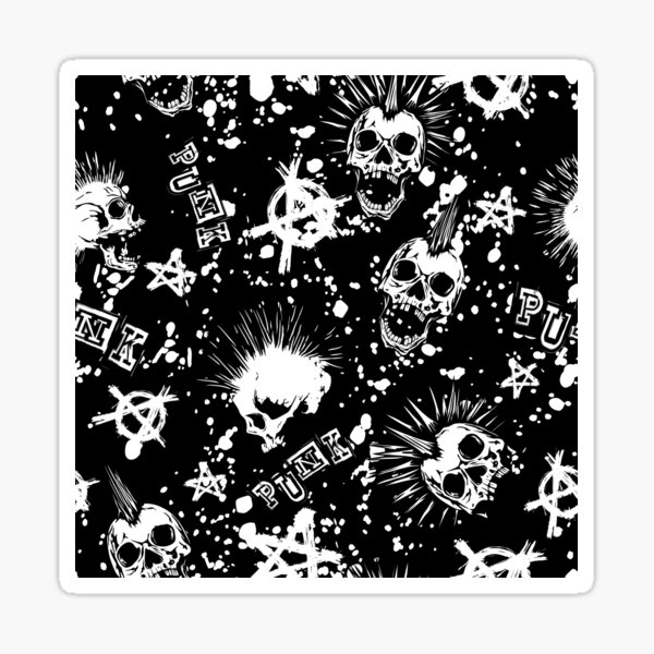 "Punk background" Sticker by BlackCatLeo | Redbubble
