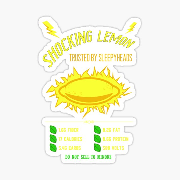 "SHOCKING LEMON v3" Sticker by HCreatives | Redbubble