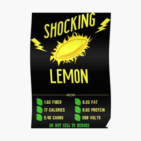 "SHOCKING LEMON v4" Poster for Sale by HCreatives | Redbubble