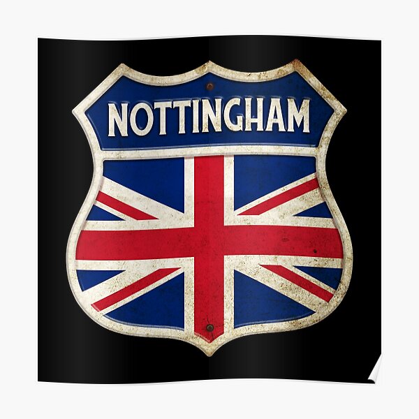 "Nottingham Great Britain Crest Design" Poster for Sale by Rocky2018 ...