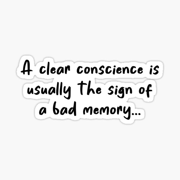 "Conscience joke" Sticker for Sale by TextBasedArt | Redbubble