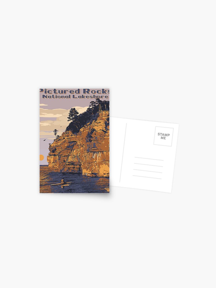"Pictured Rocks National Lakeshore" Postcard for Sale by jackburnsghost ...