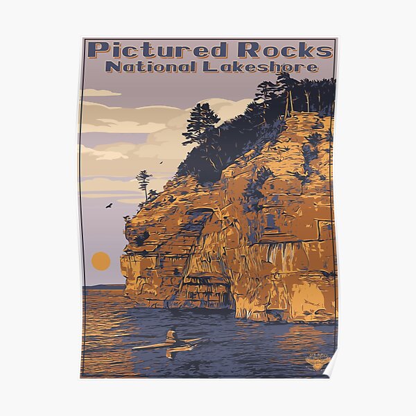 "Pictured Rocks National Lakeshore" Poster for Sale by jackburnsghost ...