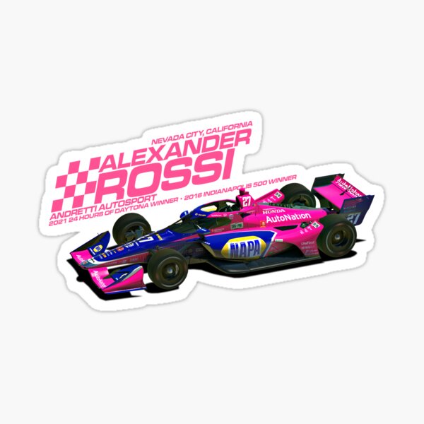 "Alexander Rossi 2022 (pink)" Sticker by pdas1996 | Redbubble