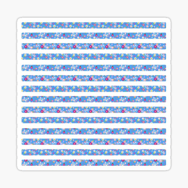 "Blue Tiny Floral Borders Stickers | Scrapbook Elements by Cherie(c ...