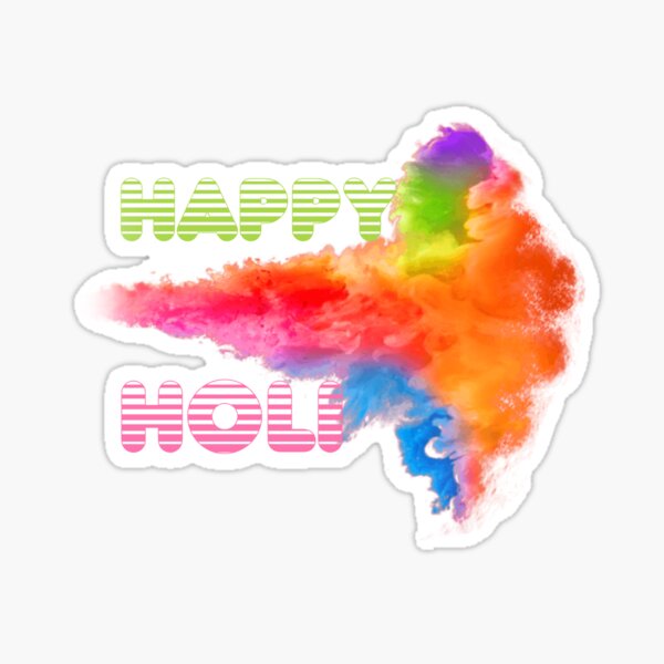 "Happy Holi" Sticker by KittyCatShop | Redbubble
