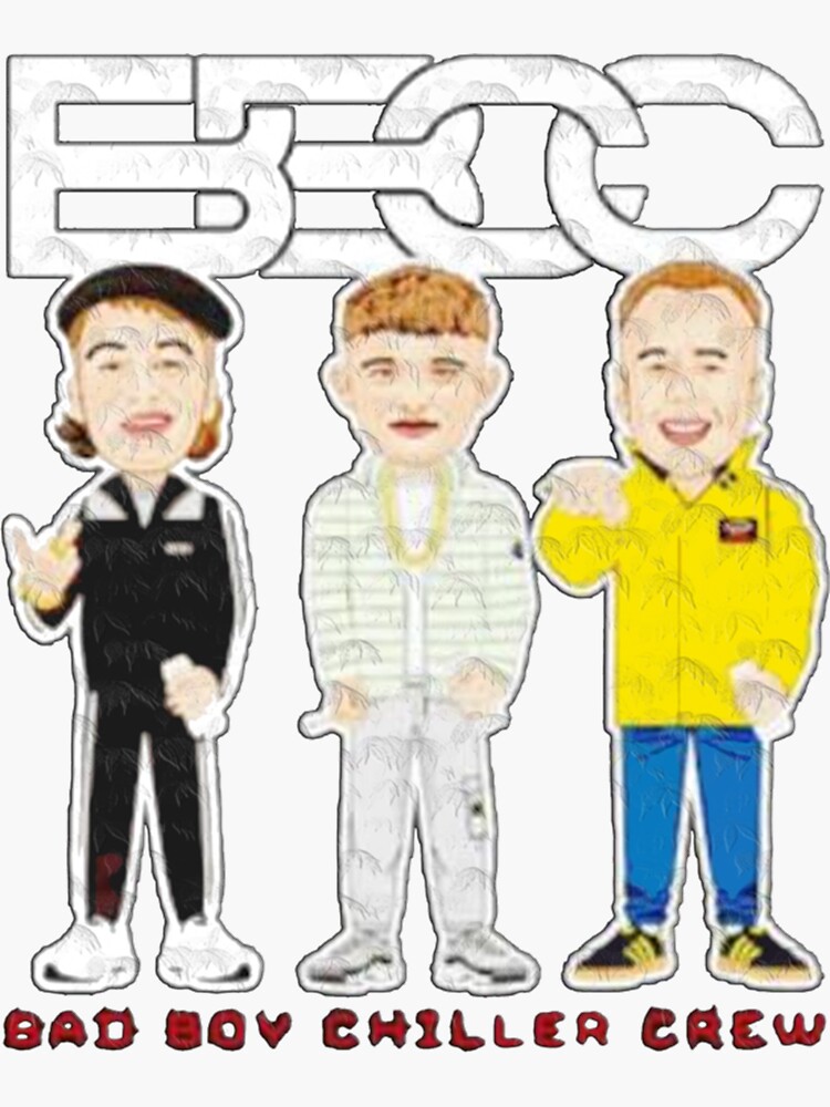 "bbcc - bbcc bad boy chiller crew " Sticker for Sale by LickClothing ...