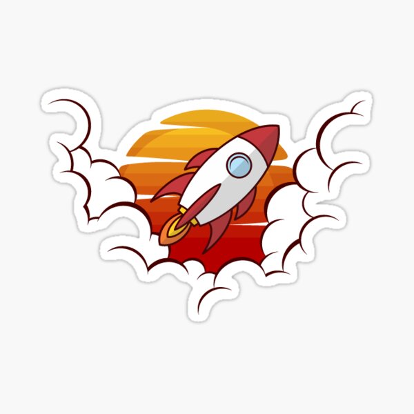 "Rocket launch" Sticker by Bilbordxoxoxo | Redbubble