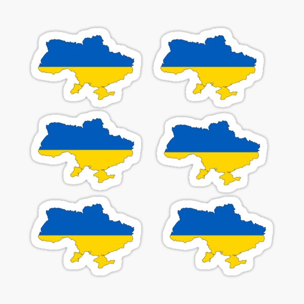 "Ukraine Map Flag Stickers Pack" Sticker by Kikistyle | Redbubble