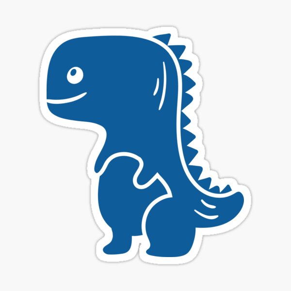 "Blue Dino" Sticker by St1ck3rss | Redbubble