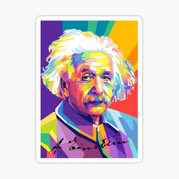 "Einstein Signature" Sticker by NasserEL | Redbubble