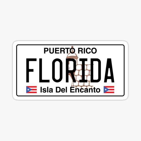 "PR Plate - Florida" Sticker for Sale by snxworld | Redbubble