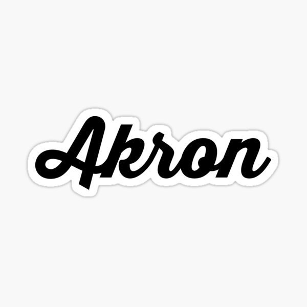 "Akron" Sticker by whatchadugan | Redbubble