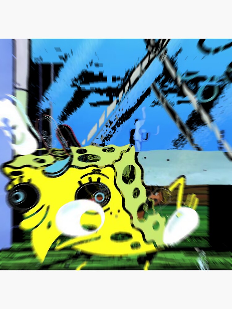 "Spongebob - the curse " Sticker for Sale by EnbyNebKunst | Redbubble