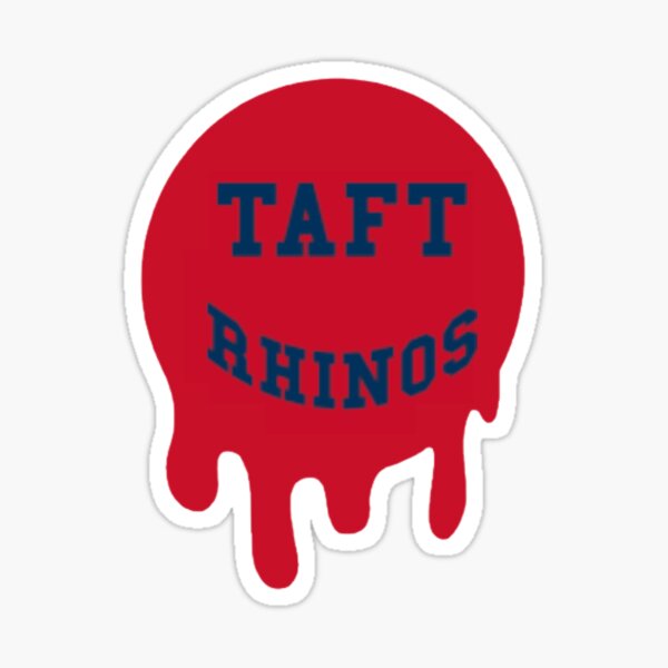 "Taft School Rhinos drippy smile" Sticker by zizihart | Redbubble