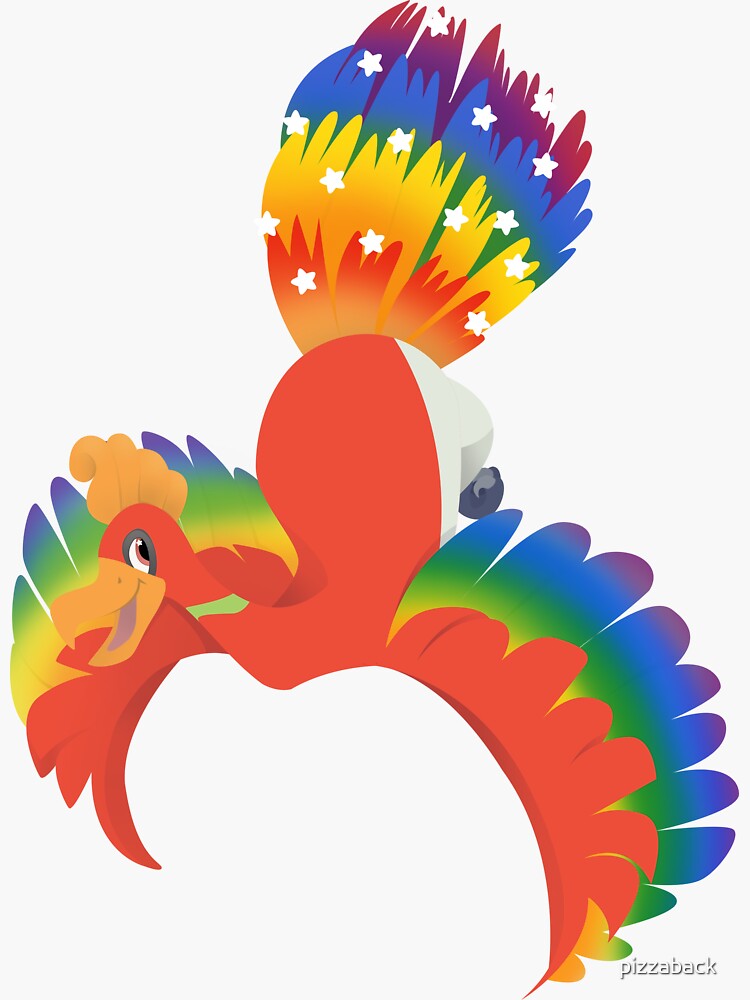 "LGBT+/Gay Pride Ho-Oh" Sticker for Sale by pizzaback | Redbubble