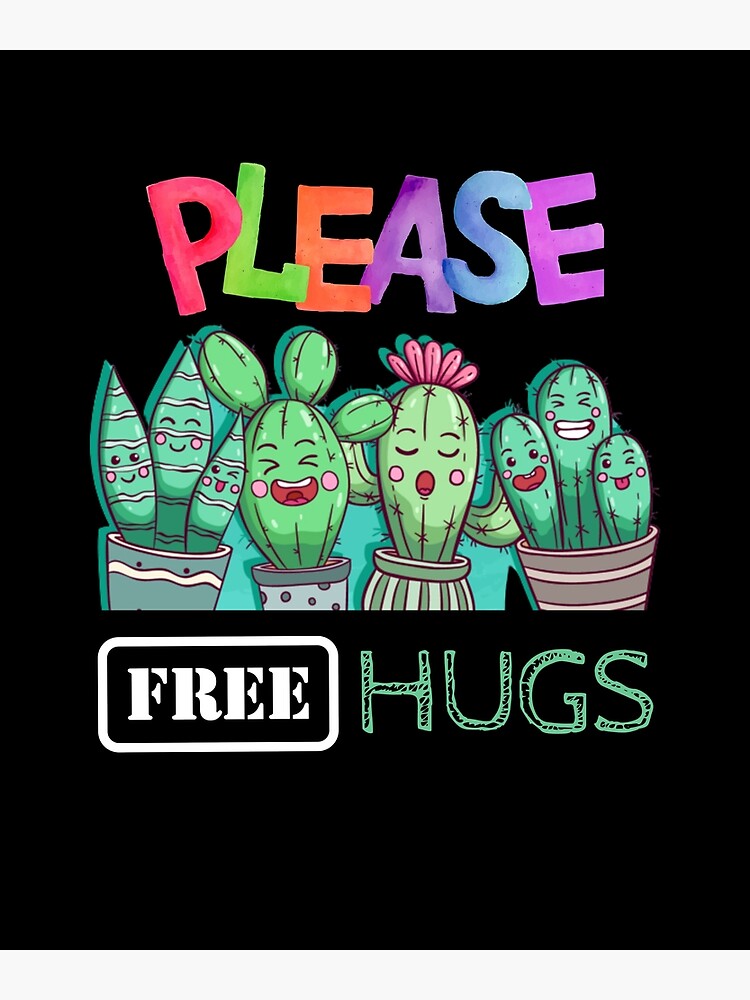 "Please free hugs" Poster for Sale by BakharNabieva | Redbubble