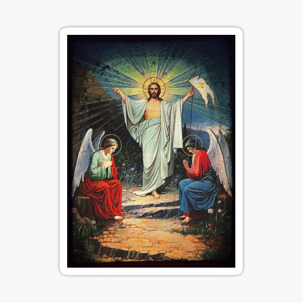 "The resurrection of Jesus Christ" Sticker by AnasPapas | Redbubble