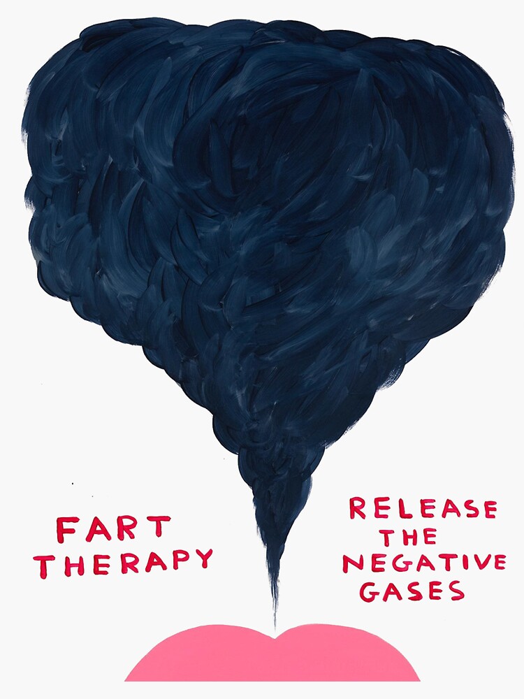 "Davids Fart Therapy" Sticker by youngfanami | Redbubble