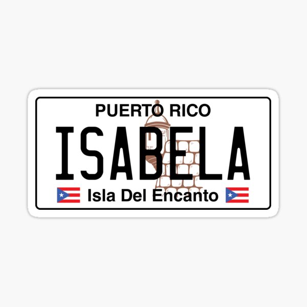 "PR Plate - Isabela" Sticker for Sale by snxworld | Redbubble
