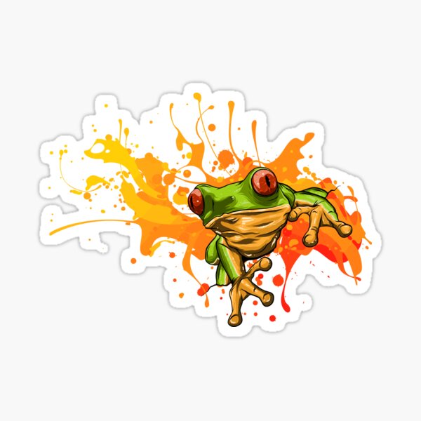 "Splatter Frog" Sticker by artistwill | Redbubble