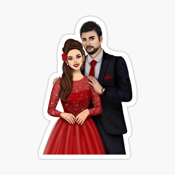 "love romantic man and woman " Sticker for Sale by mohammad alsabbagh ...